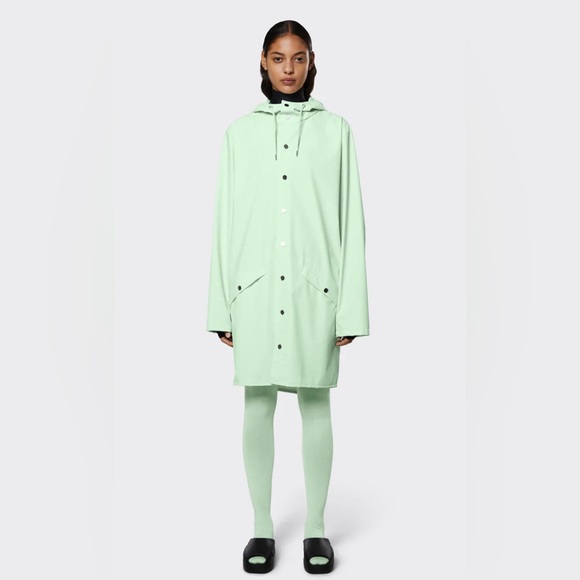 Rains | Jackets & Coats | Rains Unisex Long Hooded Fishtail Mineral ...